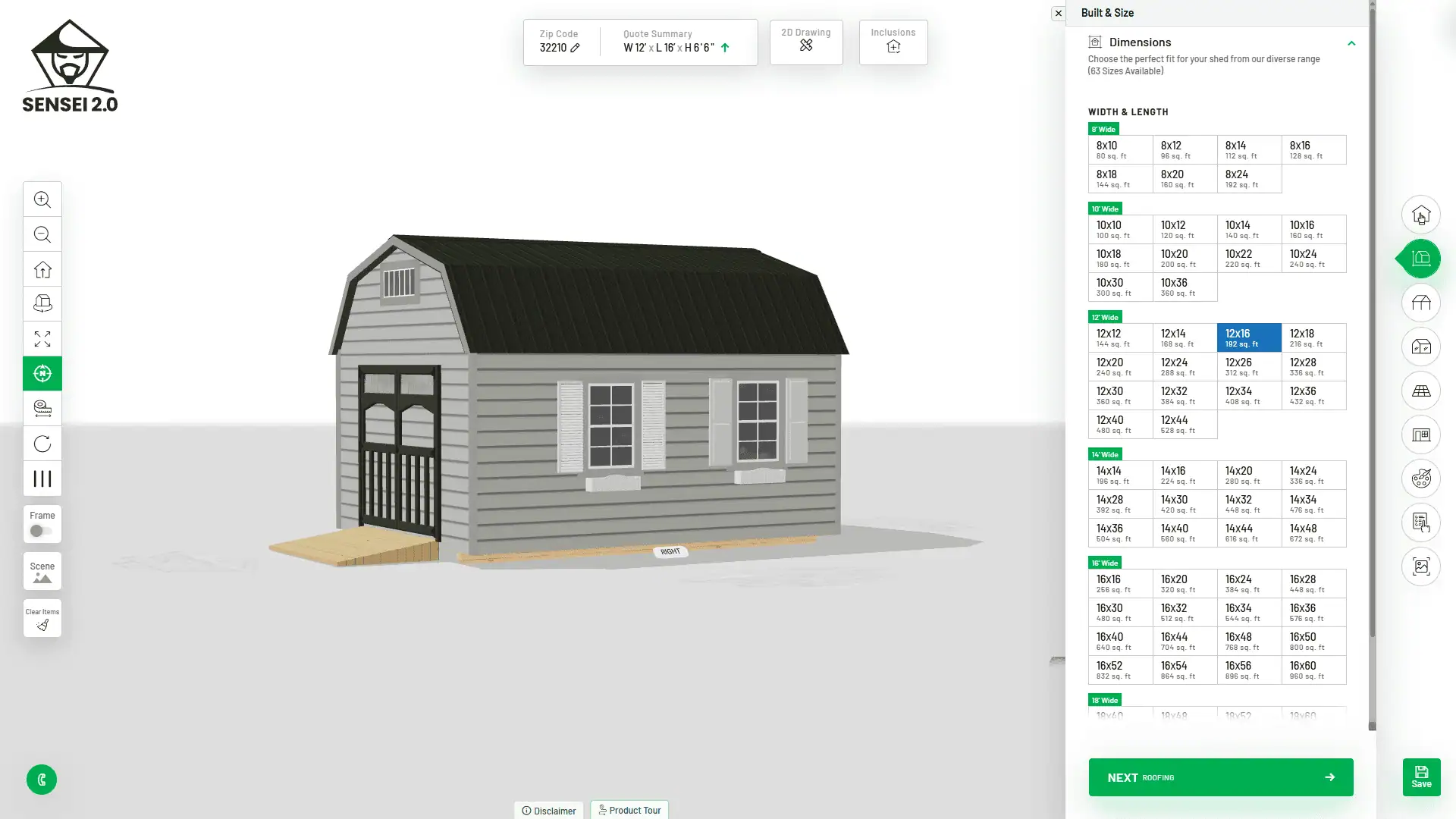 Sensei 3D Shed Builder and Designer For Portable Buildings